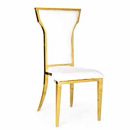 Tee Dining Chair Gold | Luxe Event Rentals LLC