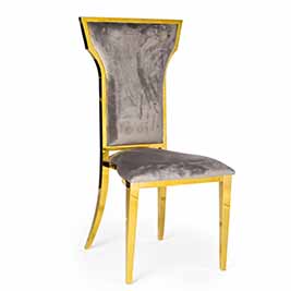 Tee Dining Chair Gold | Luxe Event Rentals LLC