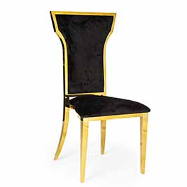 Tee Dining Chair Gold | Luxe Event Rentals LLC