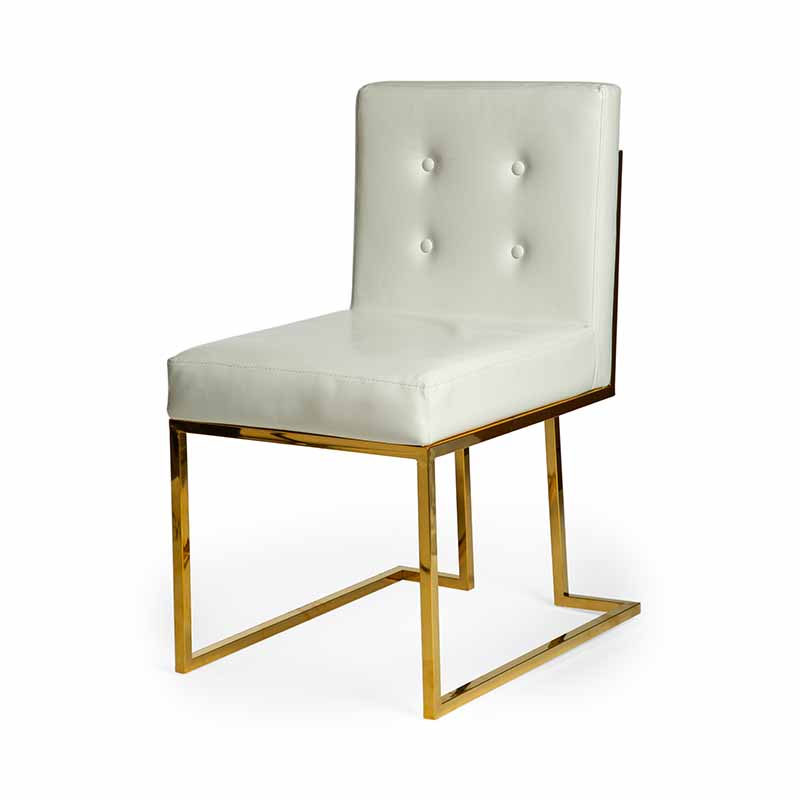 Karina Dining Chair Gold | Luxe Event Rentals LLC