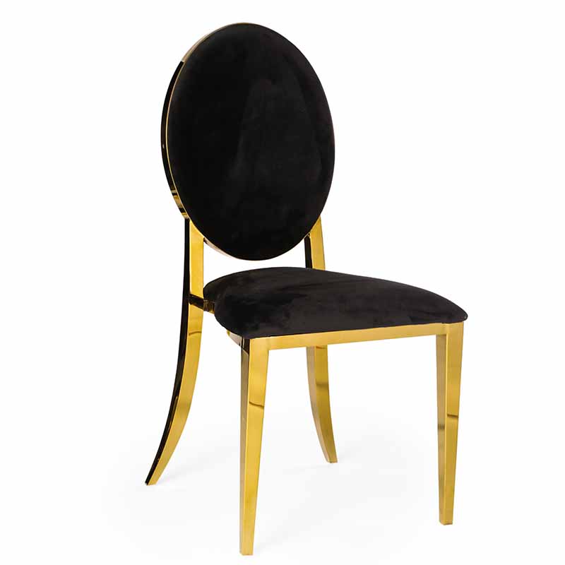 Hollywood Dining Chair Chroma Back Gold | Luxe Event Rentals LLC