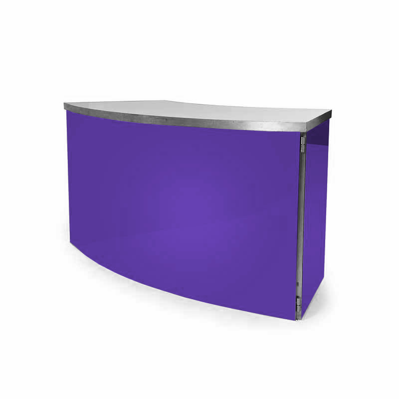 Curved Colored Mirrored Bar | Luxe Event Rentals LLC