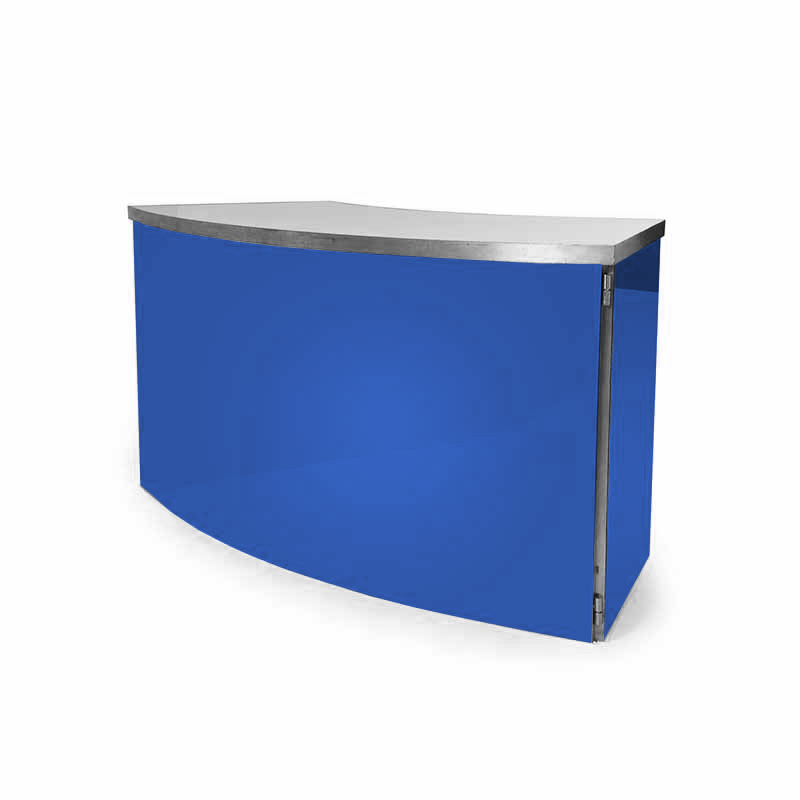 Curved Colored Mirrored Bar | Luxe Event Rentals LLC