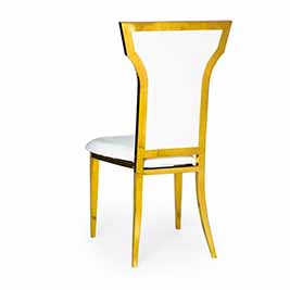 Tee Dining Chair Gold | Luxe Event Rentals LLC